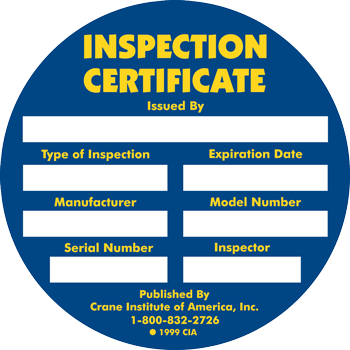 Inspection Decals - Individual (READ DESCRIPTION) – Crane Institute of ...