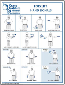 Forklift Hand Signal Chart 8.5' x 11' – Crane Institute of America